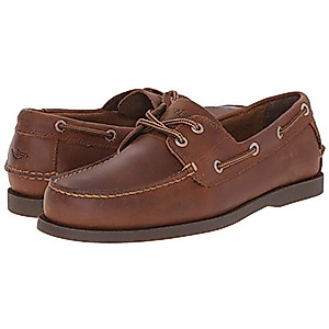 Dockers Men’s Vargas Leather Handsewn Boat Shoe,Rust, 10 M US