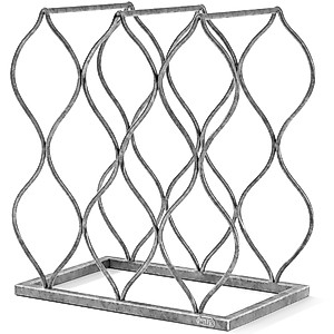 will's Tabletop Wine Rack - Imperial Trellis (8 Bottle, Silver) – Freestanding countertop Wine Rack and Wine Bottle Storage, Perfect Wine Gifts and Accessories for Wine Lovers, no Assembly Required