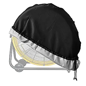 Bitubi Industrial Drum Fan Cover,Waterproof Outdoor Fan Covers,Compatible for 24 Inch Heavy Duty Metal Industrial Drum Fan,Black