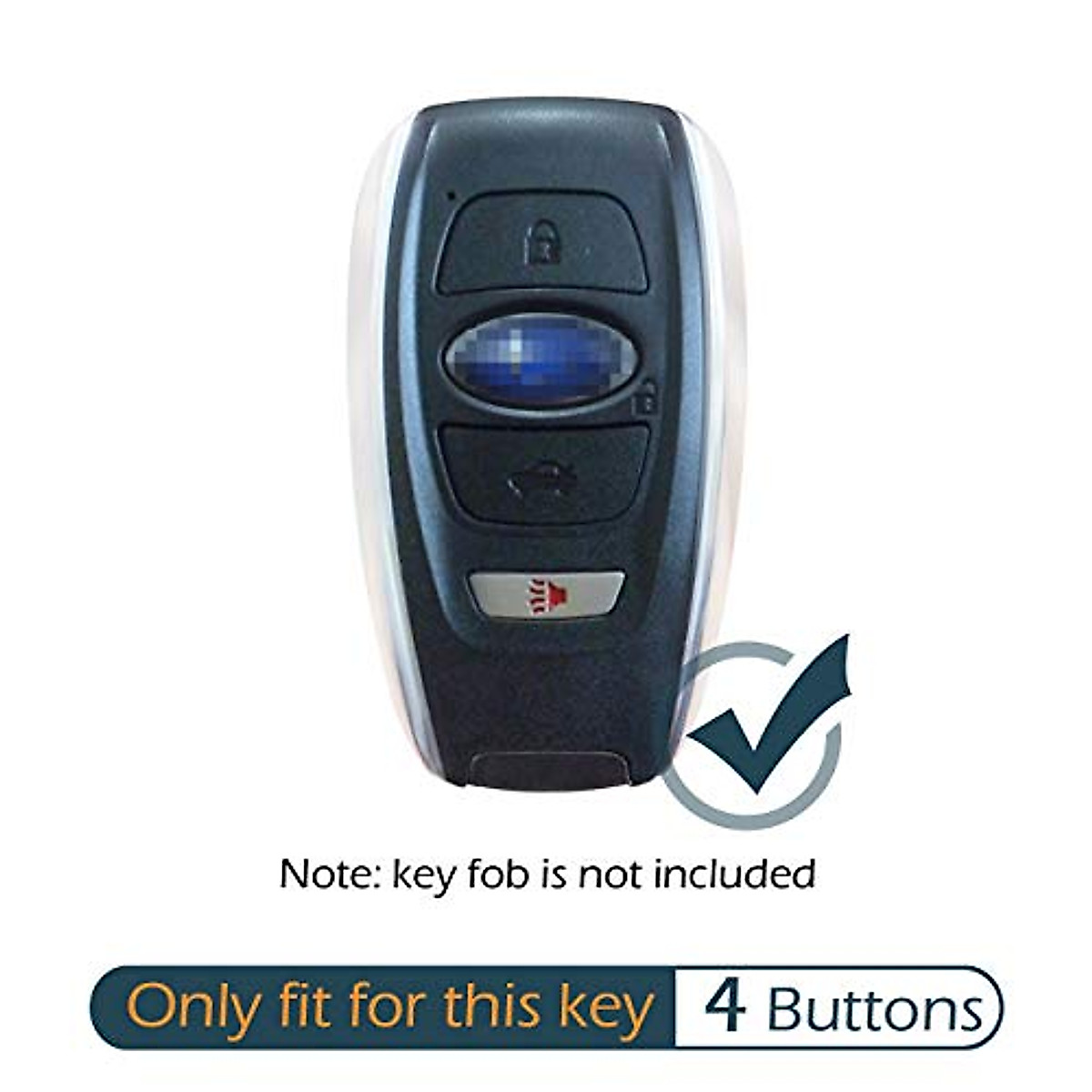 GFDesign 2 Pcs Silicone Key Fob Cover Remote Case Keyless Rubber Protector Holder Compatible with Subaru Ascent BRZ Crosstrek Forester Impreza Legacy Outback WRX STI XV Crosstrek 4 Buttons