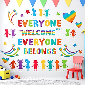 Yinder Kids Wall Decals Classroom Decals Playroom Wall Decor Wall Decals Daycare Decals Motivational Wall Decals Positive Saying Sticker Splatter Wall Sticker for Kids Bedroom Nursery