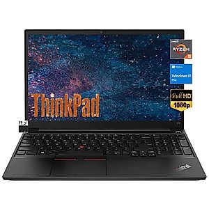 Lenovo 2023 Newest ThinkPad E15 Gen 4 Business Laptop, 15.6'' FHD IPS Display 300 nits, Hex-Core AMD Ryzen 5 5625U (Upto 4.3GHz), 16GB RAM, 256GB NVMe SSD, WiFi, Win 11 Pro, w/MarxsolCables, Black
