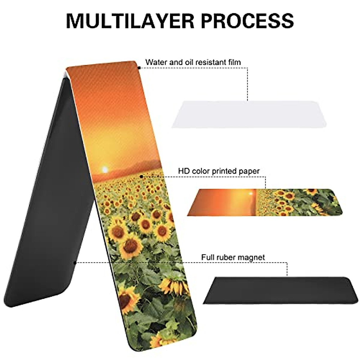 MWOOT 30Pcs Flowers Magnetic Bookmarks, Magnet Reading Book Marks Set for Mother’s Day, Double-Sided Page Clips Kit, Book Markers in Bulk for Home Office School Stationery Supplies(15 Styles, 6x2CM)