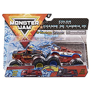Monster Jam, Official El Toro Loco vs. Cyclops Color-Changing Die-Cast Monster Trucks, 1:64 Scale