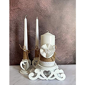 Unity Candle Holder-Unity Candle Stand-Unity Candle Holder Set-Pillar Candle Holder-Wedding Gift -Ceremony Decoration-Wedding Centerpiece