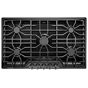 FFGC3626SB 36 ADA Compliant Built-In Gas Cooktop With 5 Sealed Burners 51000 BTU Total Output Continuous Grates Low Simmer Burner And Color-Coordinated Control Knobs: