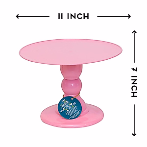So BOLEIRAS ABS Plastic Colorful Set of 3 Cake Stands (Pink), Easy to use Concept for a More Creative Production for Party, Wedding, Small 9Inchx5Inch, Medium 11Inchx7Inch, Large 12,5Inchx10Inch