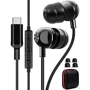 TITACUTE USB C Headphone for Samsung A53 S54 S22 S23 S21 S20 FE Wired Earbuds Magnetic in-Ear Type C Earphone with Microphone Stereo Noise Canceling for Galaxy Z Flip 5 Fold 4 Pixel 7 6 6a 7a OnePlus