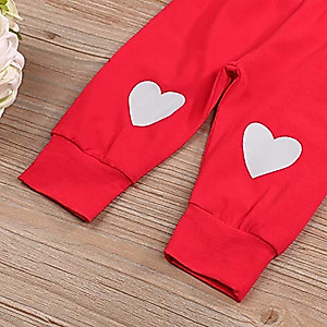 Baby Boys My First Valentine's Day Outfit Infant Boy Bow Tie Bodysuit Romper + Heart Pants Clothes 3Pcs Sets (Navy Blue, 3-6 Months)