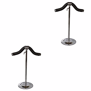 Cabilock 2pcs Little Girl Boy Steel Showing Kids Dress Storage Stainless Metal Hanger Support Display Clothes Child Rack Stand Children Store Clothing