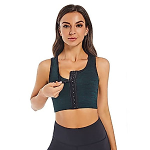 Chest Binder for Transgender FTM Binder Trans Half Clasp Elastic Breathable Trans Binder Tank Top Women Brown