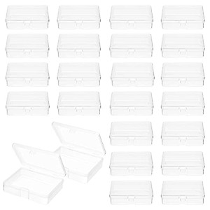 24Pcs Plastic Bead Storage Containers Mini Beads Box Cases Small Items Storage Cases
