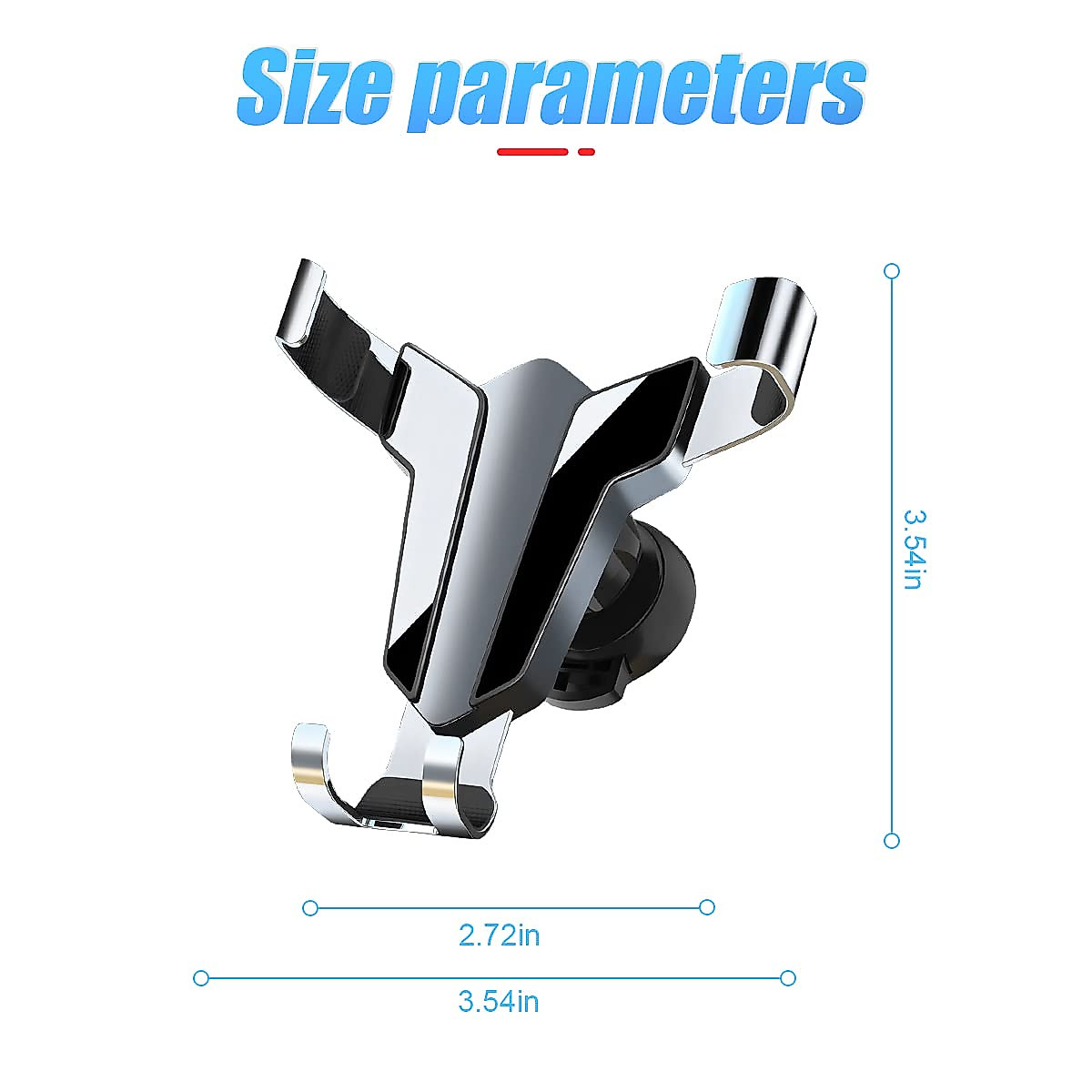 Moioee Car Air Vent Phone Mount, Auto-Lock Gravity Stable Stand Mobile Phone Holder with Upgrade Clip, Vehicle Hands Free Cradle Cell Phone Holder Mount Universal Fit for All Smartphones (Silver)