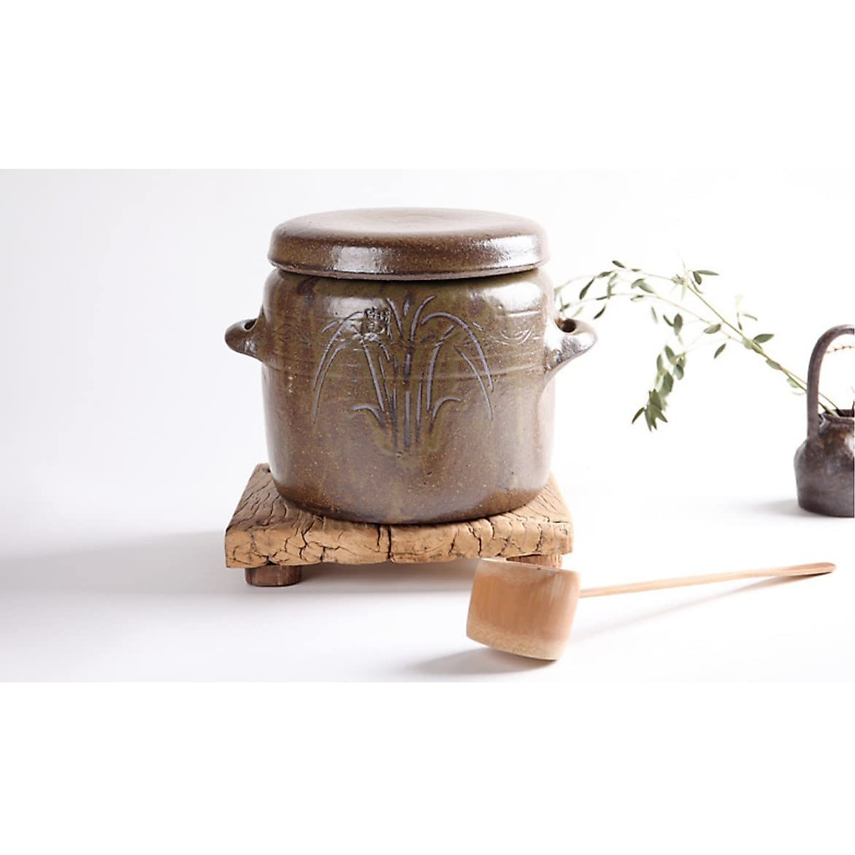 Korean Onggi, Kimchi pot, Rice jar, Ceramic, 5L