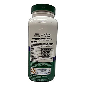 Equate Sugar Free Prebiotic Fiber Supplement Chewable Tablets Bundle: (2) 90 ct Bottles & ThisNThat Tip Card