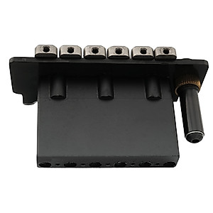 Wilkinson WVS50IIK 52.5mm String Spacing 2-Point Steel Saddles Tremolo Bridge with Full Steel Block for USA/Mexico/Japan/Korea Strat Electric Guitar, Black