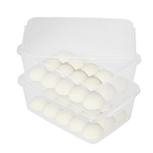 Vababa 2-Pack 16 L Pizza Dough Proofing Box with Lid, Clear Food Pizza Storage Container