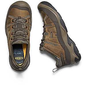 KEEN Men's Circadia Low Height Comfortable Waterproof Hiking Shoes, Shitake/Brindle, 9.5