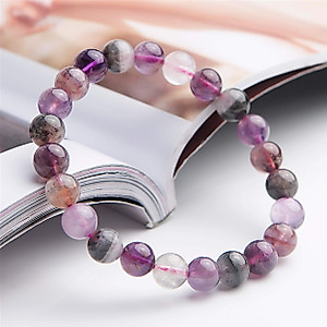 DUOVEKT 8mm Natural Colorful Auralite 23 Canada Gemstone Round Beads Reiki Bracelet AAAA
