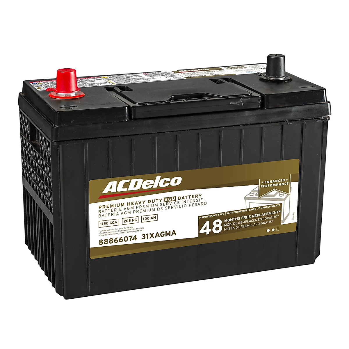ACDelco Gold 31XAGMA 48 Month Warranty Premium Heavy Duty AGM BCI Group 31 Battery