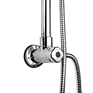 Niagara Conservation N99SR17CH ShowerRail 5-Spray with 1.75 GPM 8.8-in. Wall Mount Combination Fixed and Handheld Shower Heads in Chrome, 1-Pack | Bathroom Shower Head with Pressure Compensation