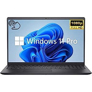 Dell Inspiron 3511 Windows 11 Pro Touchscreen Laptop, 15.6” Full HD Display, Intel Quad Core i5-1135G7, 16GB DDR4 RAM, 256GB SSD + 1TB HDD, Intel Iris Xe Graphics, Webcam HDMI, Wi-Fi, Bluetooth, Black