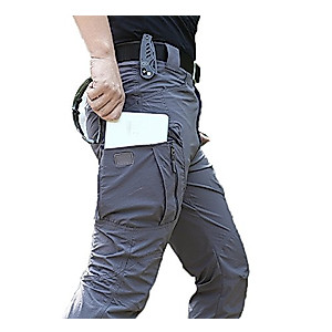 TACVASEN Military Lightweight Water Repellent Assault Hiking Camping Mountain Pants Khaki 36
