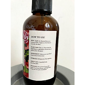 Rose Water Spray Facial Toner by Baja Basics for Skin, Hair and Aromatherapy Large 4oz