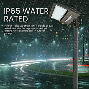 LED Street Light Fixtures - Outdoor Commercial Lights for Parking Lots, IP65 Weatherproof - UL & DLC Certified, (S-G07B - Bronze - Slip Fitter Mount, 100W (100-277V 5700K)