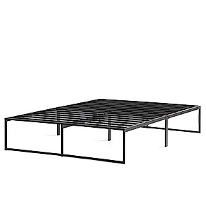 Linenspa 14 Inch Metal Platform Queen Bed Frame with Storage Space Under Frame, Queen Platform Bed Frame, No Box Spring Needed