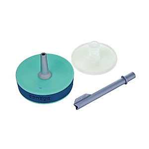 Contigo Paw Patrol Kids Plastic Water Bottle, Spill-Proof Tumbler with Straw for Kids, Dishwasher Safe, 14oz 2-Pack