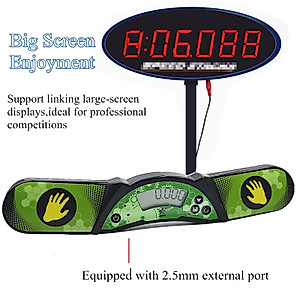 Speed Timer for Cube, Professional Touch Control Timer with Display and Voice Sound Effect, Automatic Calculation Timer for Competition, for Birthday, Christmas (Black)