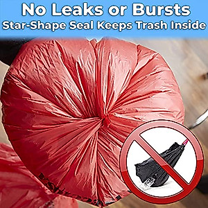 Biohazard Waste Bags - 40" x 48" (40-45 Gallon) - 50 Count Red Hazardous Trash Can Liners – Medical Grade No Leak Bags - .Great for Lab Containers, Swabs, Pads, Gloves