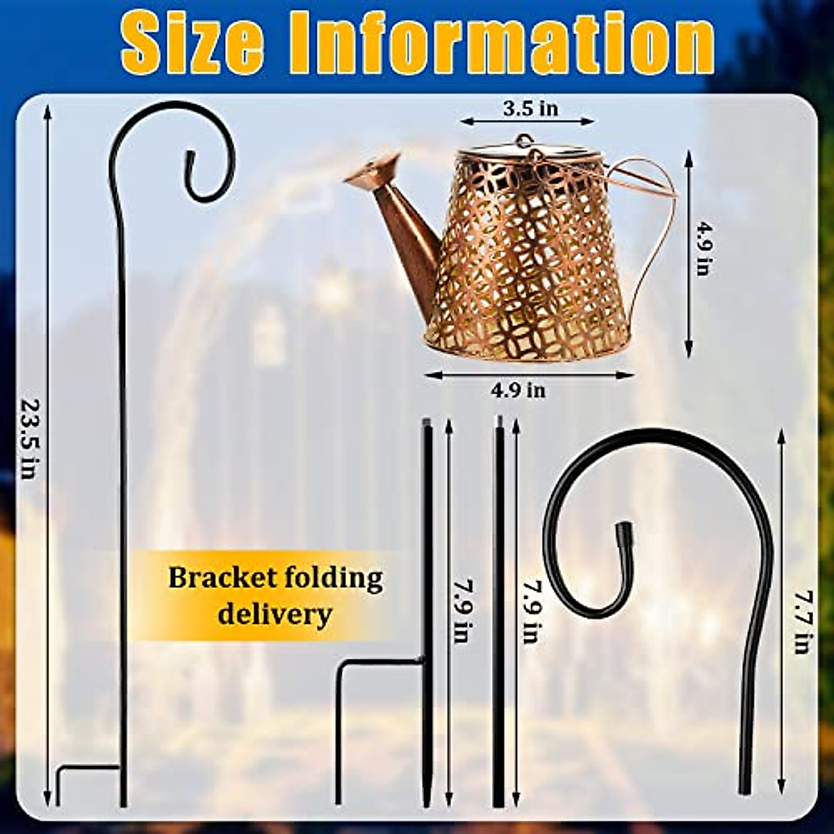 Watering Can with Lights Star Shower Watering Can Solar Twinkle Lights Waterproof Outdoor Decor LED Fairy Lights for Garden Yard Outdoor Lawn Patio Party Decorations Path Lights (Stylish Style)