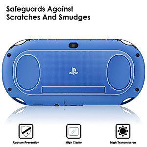 ProProtective Case for Sony Playstation Vita 2000 with Screen Protectors, AFUNTA Tempered Glass for Front Screen and PET Film for The Back, 1 Carrying EVA Case for PS Vita PSV Console