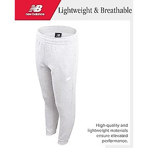 New Balance Boys' Active Sweatsuit - 2 Piece Waffle Knit Hoodie Sweatshirt and Sweatpants - Jogger Pants Set for Boys, 7-12, Size 12, Cobalt/Grey