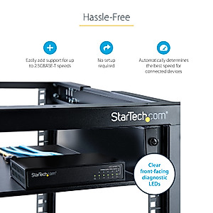 StarTech.com Unmanaged 2.5G Switch - 5 Port Gigabit Switch - 2.5GBASE-T Unmanaged Switch - Network Switch - Desk or Wall Mount - Backwards Compatible with 10/100/1000Mbps Devices - 9K Jumbo (DS52000)
