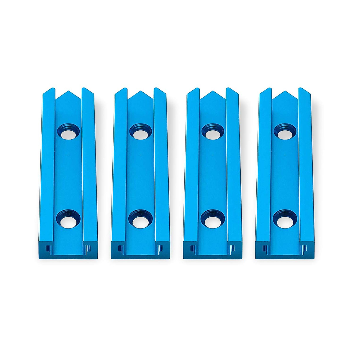 POWERTEC 71609-P4 3" T-Track Intersection Kit with Predrilled Mounting Holes, 4 Sets, For Universal T track, Aluminum T Track Accessories for Woodworking Jigs and Fixtures