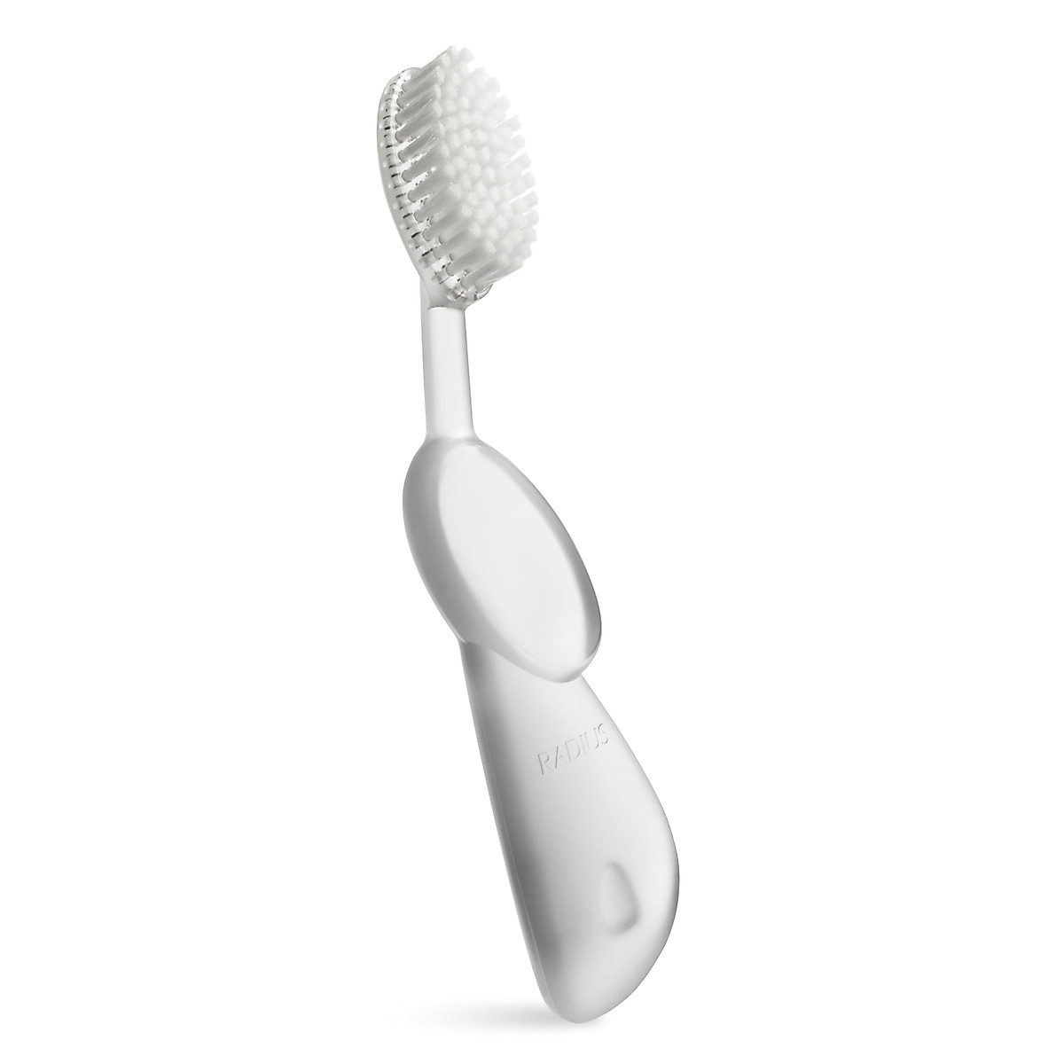 RADIUS Toothbrush Big Brush with Replaceable Brush Head BPA Free ADA Accepted - Right Hand - Marble Brush with Clear Case