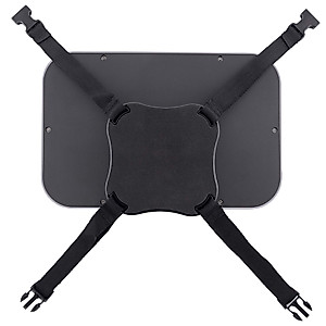 Lusso Gear Car Seat Protector (Gray) + Baby Backseat Mirror for Car (Gray), Waterproof, Protects Fabric or Leather Seats, Premium Oxford Fabric, Travel Essentials