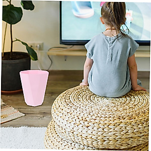 MAGICLULU 1pc Kids Room Waste Basket Trash Can Bathroom Uncovered Waste Bin - Resistant Trash Bin Debris Holder Trash Can Kitchen Mini Office Simple Pink Dried Flower Bucket