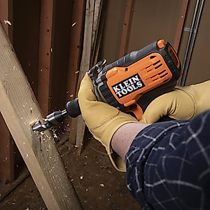 Klein Tools 53408 Steel Ship Auger Bit with Screw Point, 1-1/8-Inch x 4-Inch Twist Length For Drilling Through Wood with Nails