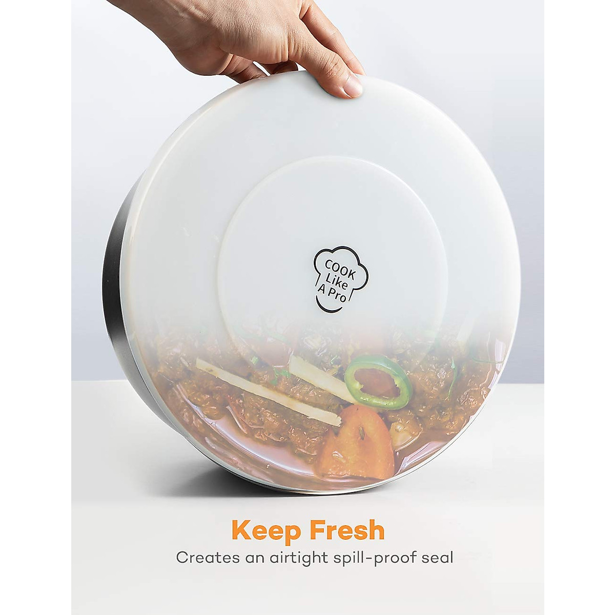 Goldlion Silicone Lid Inner Pot Cover Accessories Compatible with Ninja Foodi Pressure Cooker and Air Fryer 5 Quart 6.5 Quart and 8 Quart, Clear