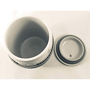 Pampered Chef Ceramic Egg Cooker | Microwave Egg Poacher | Quick Scrambled Eggs Maker | Silicone Sleeve for Easy Grip and Heat Protection | #1529