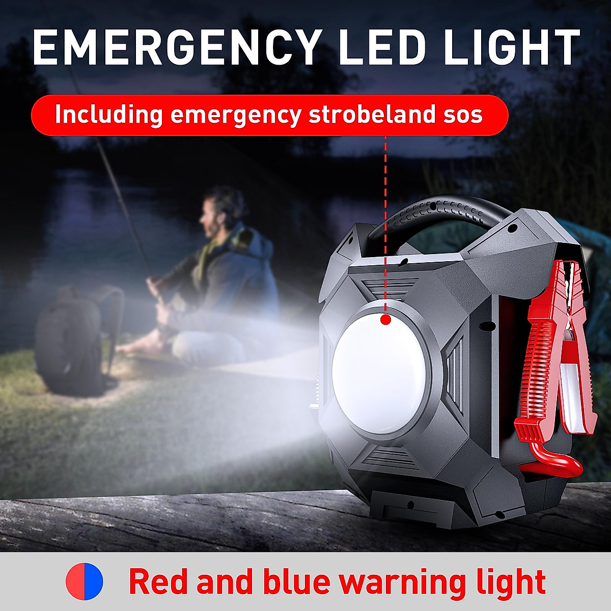 YULU CAT-797 Ultra-Powerful Jump Starter - 18000A 12V/24V Battery Booster Pack with Commercial Jumper Cables, Portable and Safe for Gasoline and Diesel Engines up to 50-Liters