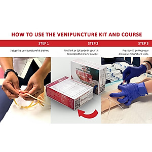 Venipuncture Practice Kit & Online Training for Nurses & Phlebotomists. Practice & Build Confidence in Your IV & Phlebotomy Skills Before Working on Real People (Original Venipuncture Kit)