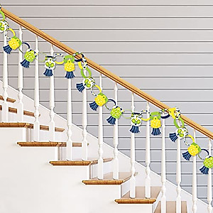 Big Dot of Happiness Let’s Rally - Pickleball - 90 Chain Links and 30 Paper Tassels Decoration Kit - Birthday or Retirement Party Paper Chains Garland - 21 feet