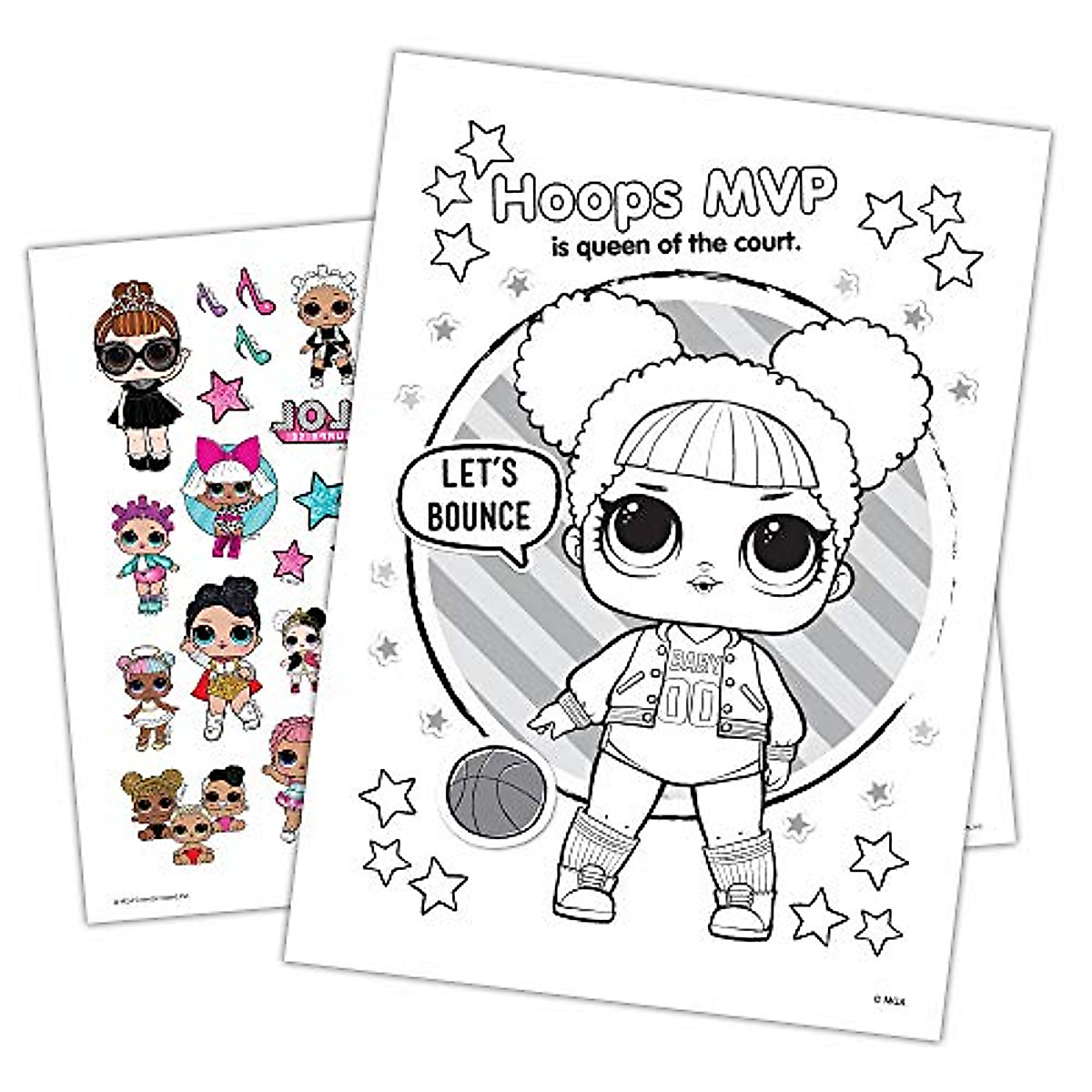 L.O.L. Surprise! 48-Page Color & Activity Book with Temporary Tattoos for Kids 45656 Bendon