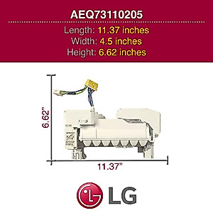 LG AEQ73110205 Genuine OEM Ice Maker Assembly for LG Refrigerators, White