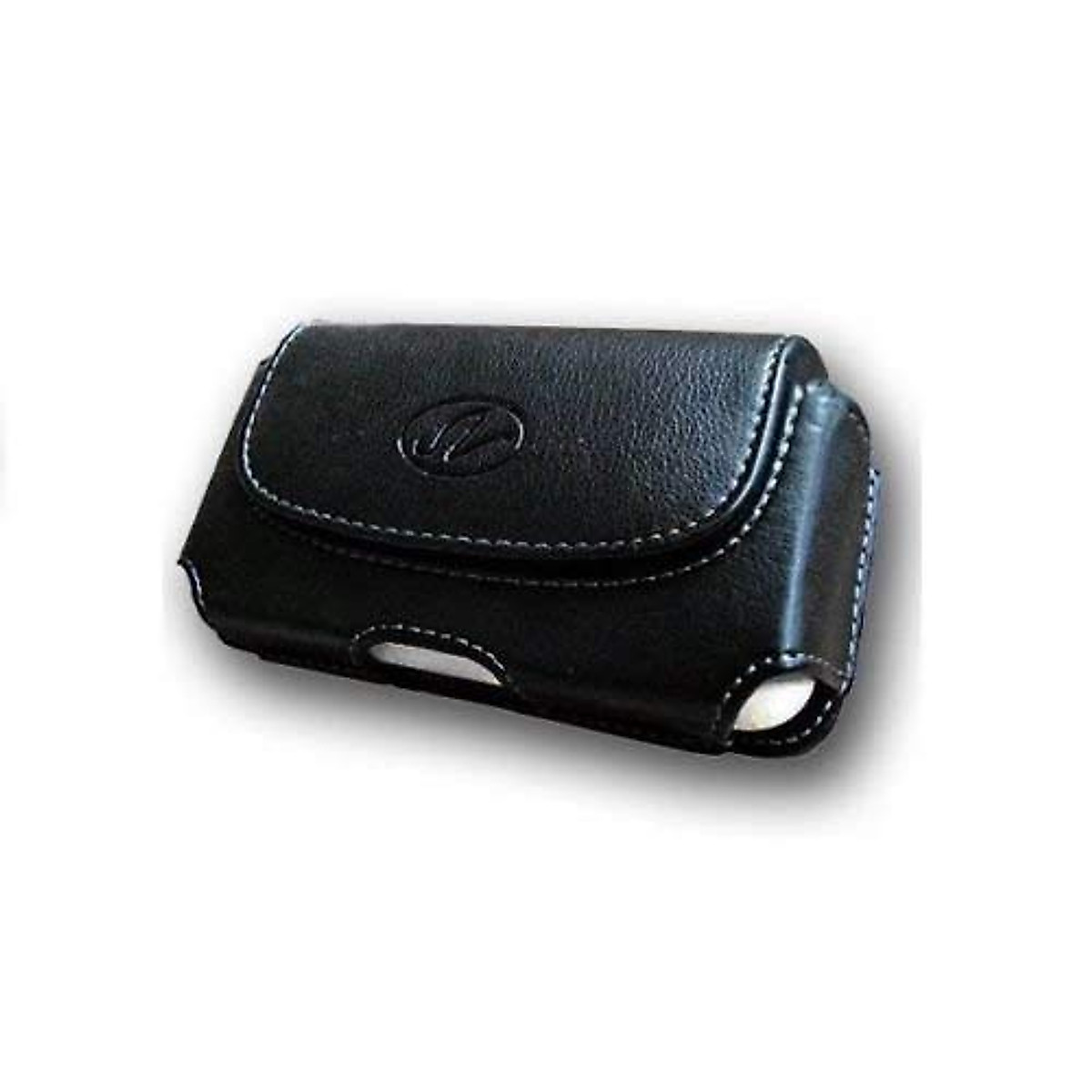 Wonderfly Horizontal Holster for Flip Phone or Smartphone Up to 4.25x2.25x0.85 Inch in Dimensions, a Leather Carrying Case with Belt Clip and Belt Loops